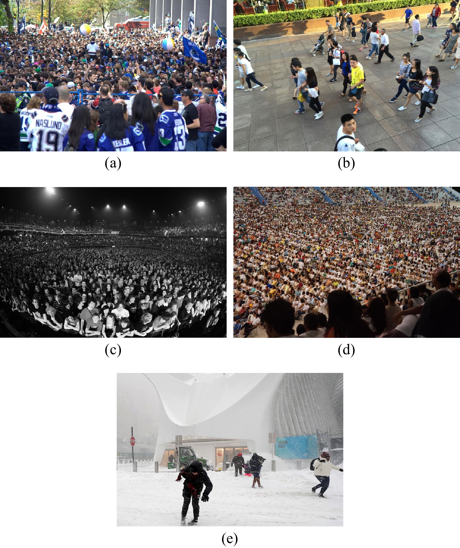 A Weakly-Supervised Crowd Density Estimation Method Based on Two-Stage Linear Feature Calibration